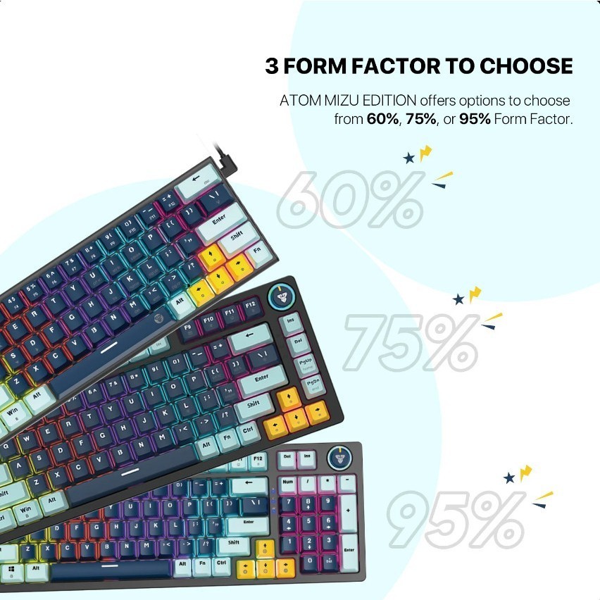 Jual KEYBOARD GAMING MECHANICAL FANTECH MK890 V2 NAVY BLUE | Shopee ...