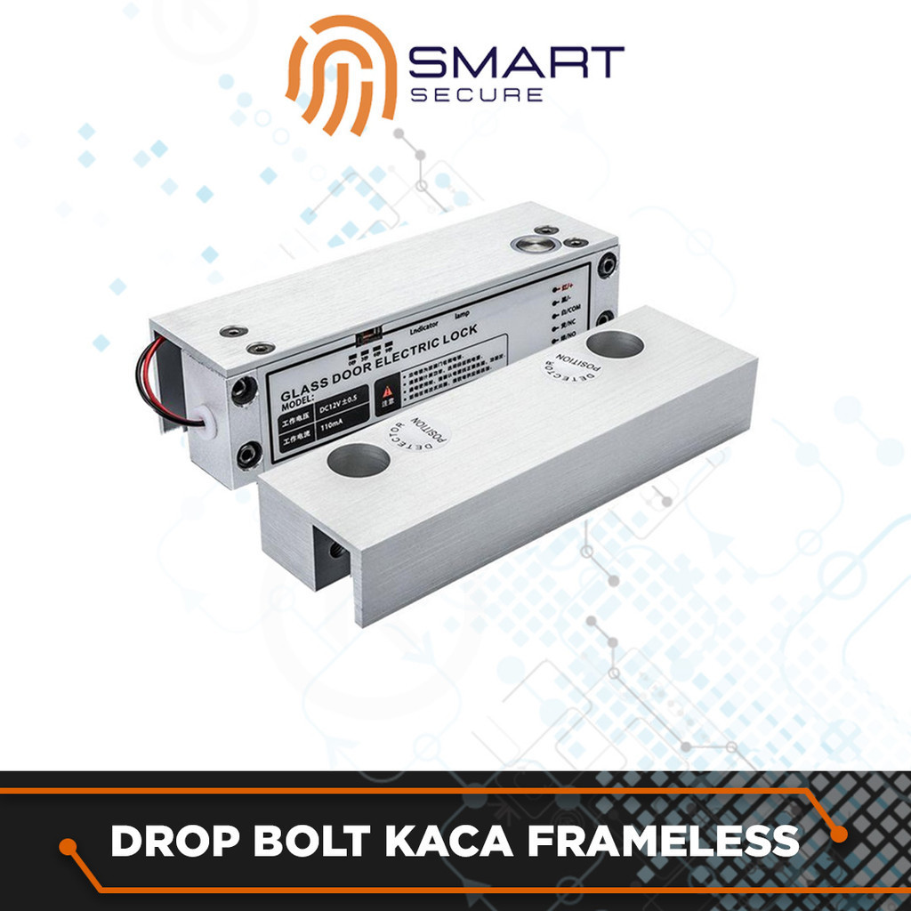 Jual SMART SECURE Drop Bolt Frameless Glass Door Dropbolt Untuk Pintu ...