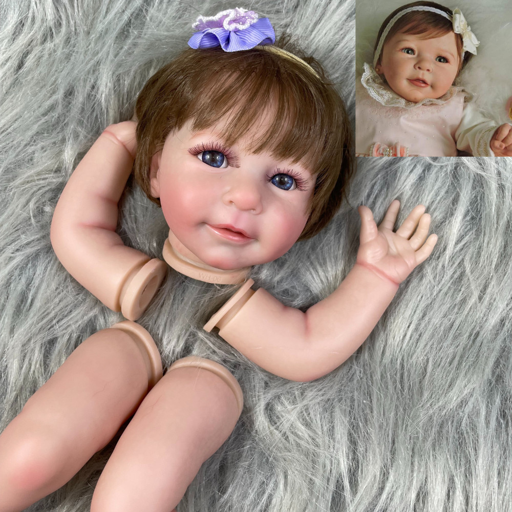 Jual 16 Inch Already Painted Vinyl Reborn Doll Kit Lisa With Hair ...
