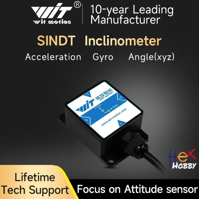 Jual WitMotion Inclinometer SINDT-TTL/RS232/RS485 MPU6050 High ...