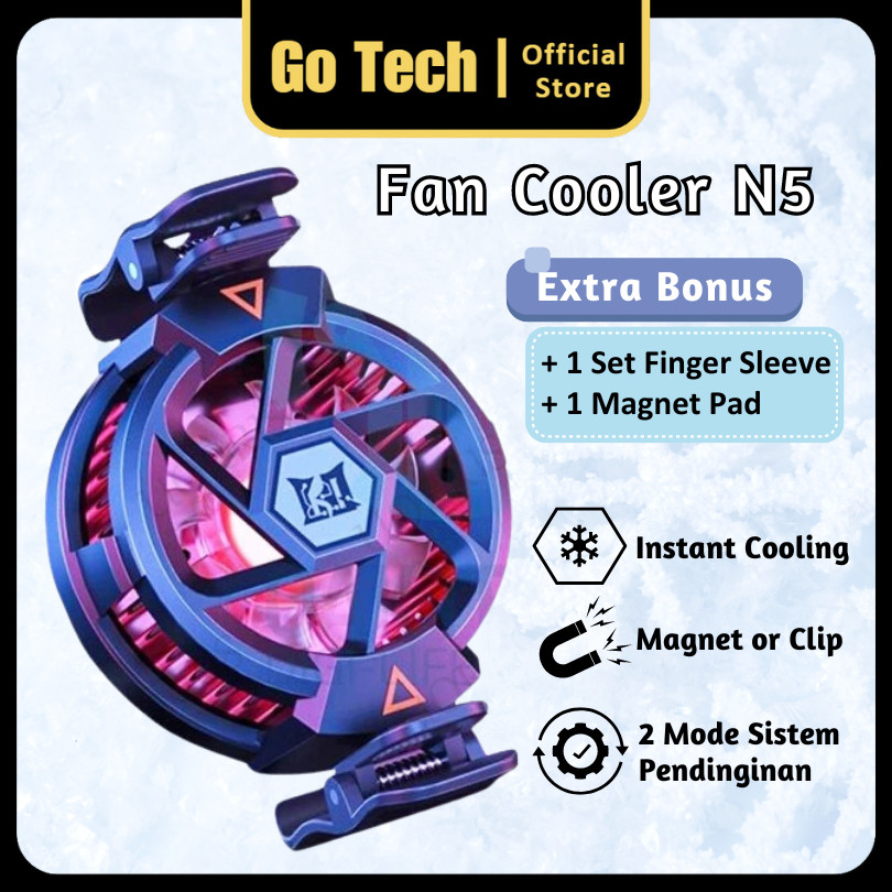 Jual Go Tech - Funcooler N5 Pendingin HP Gaming Fan Cooler Radiator N5 ...