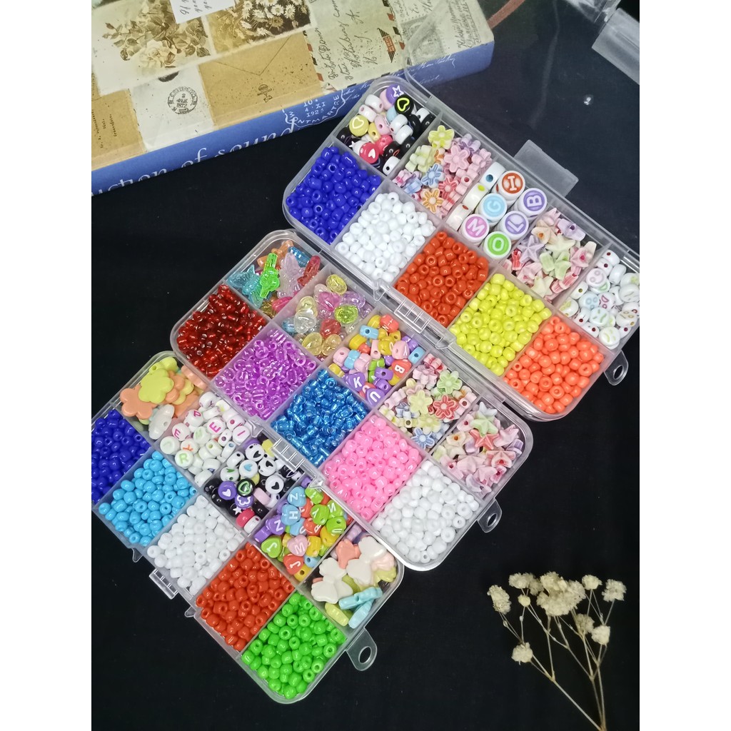 Jual Manik Manik - Manik Manik 1 Set Kotak Lengkap - Manik Serok Campur ...