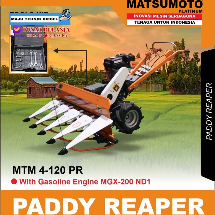 Jual Mesin Traktor Pemanen Padi/Pemotong Padi Paddy Reaper Matsumoto ...