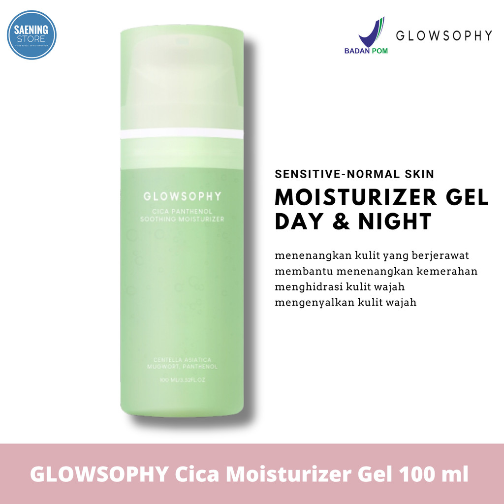 Jual Glowsophy CICA Centella Soothing Moisturizer Calming Redness Panthenol Mugwort Gel Day and ...
