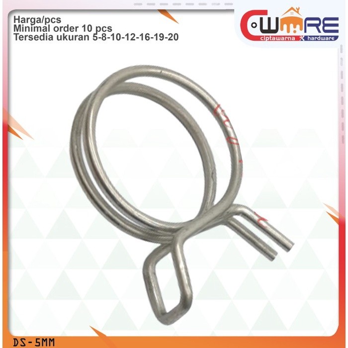 Jual Double Spring Clip Klem Kawat Clamp Selang Bensin Jepit - Cw2322 ...