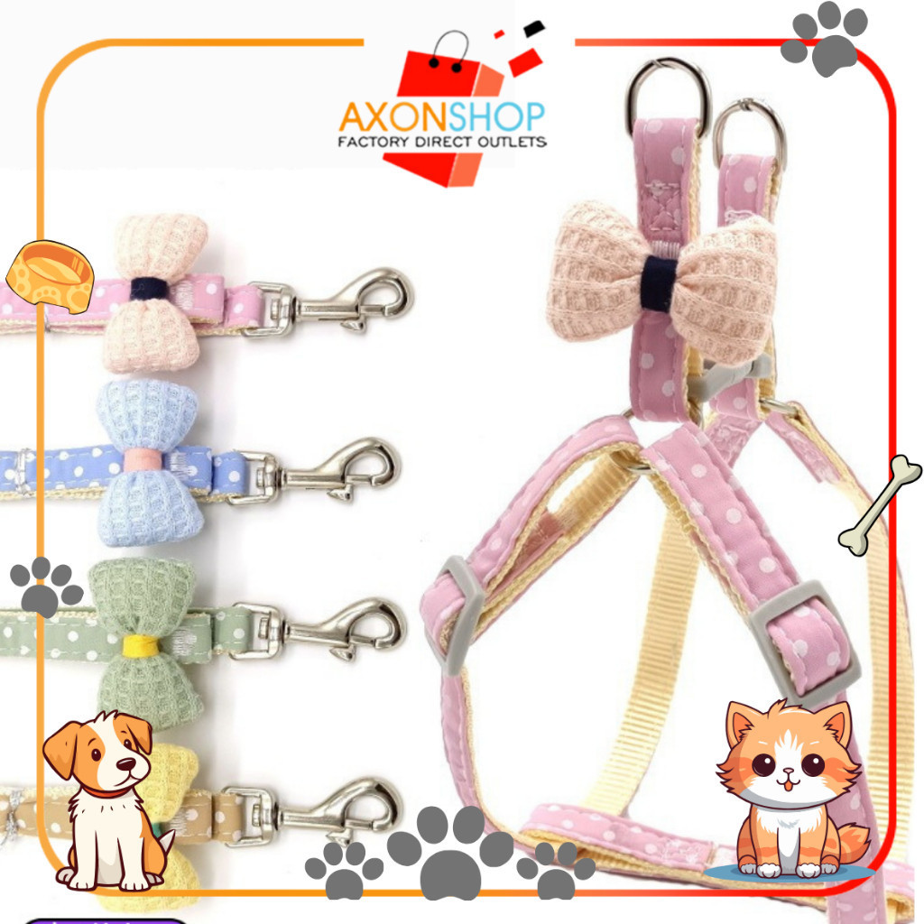 Jual Pet Leash Harness Tali Tuntun + Pita 054 Model Y Anabul Dog Cat ...