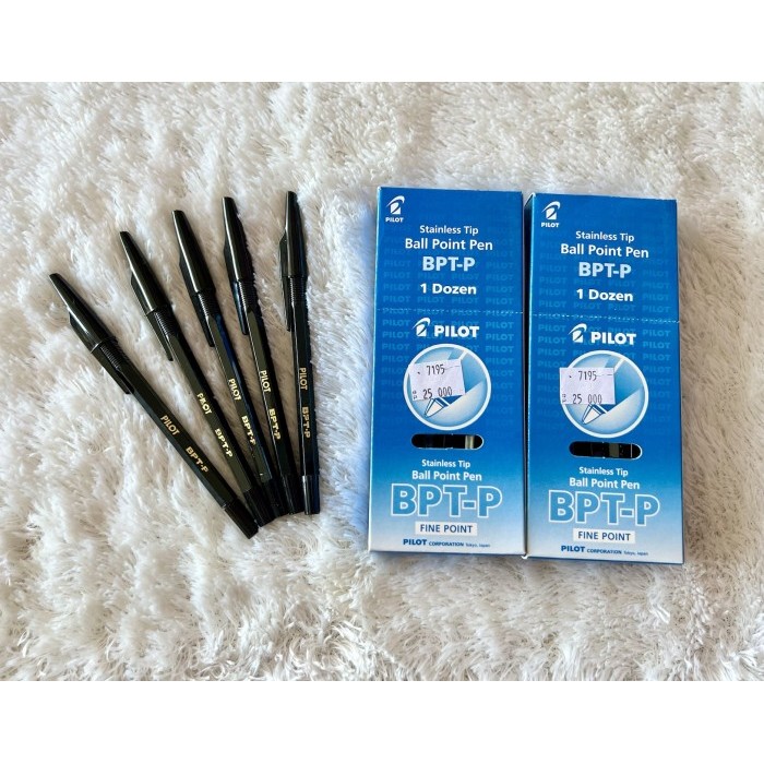 Jual PEN PILOT BPT-P HITAM ISI 12 PCS | Shopee Indonesia