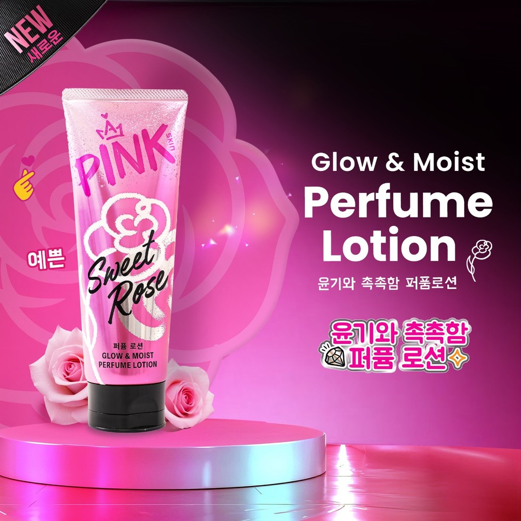 Jual Pink Skin Perfume Lotion Sweet Rose 180ml Free Pink Skin Body Wash ...