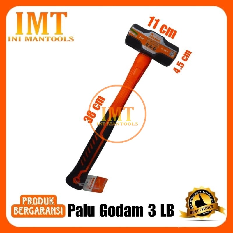 Jual Kapusi Palu Godem Batu Beton Tembok 3 LB Palu Godem/Bogem/Godam ...