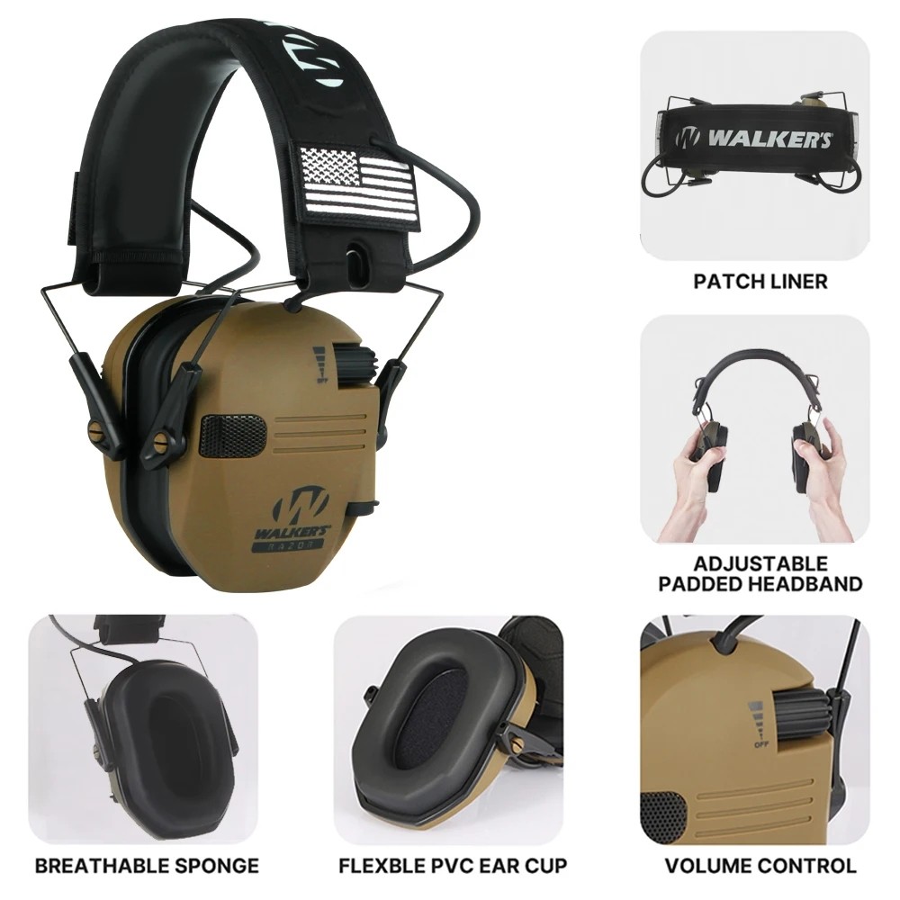 Jual Anti-noise Impact Sound Amplification Electronic Shooting Earmuff ...