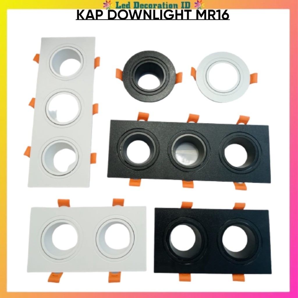 Jual KAP DOWNLIGHT LAMPU HALOGEN MR16 / KAP LAMPU SOROT FITTING MR16 | Shopee Indonesia