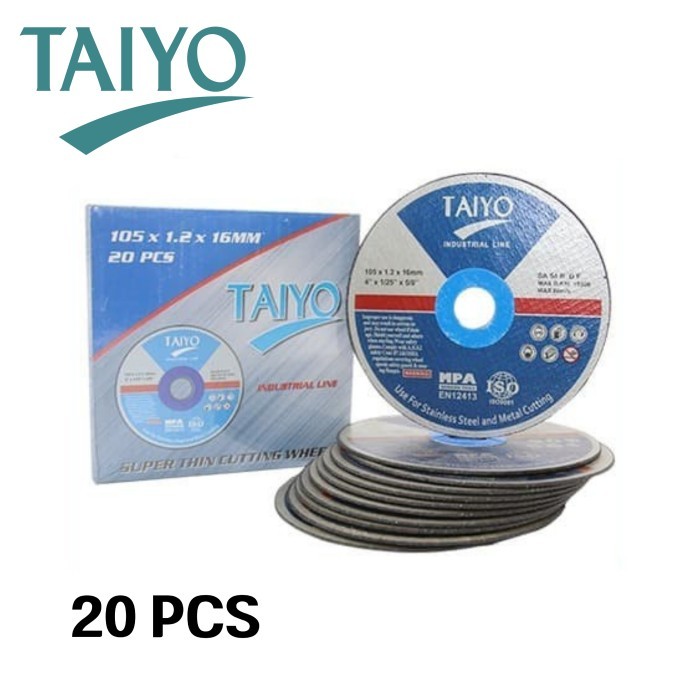 Jual Batu Gerinda 4 Inch TAIYO Blue line Potong 105 X 1.2 Mata Cutting ...