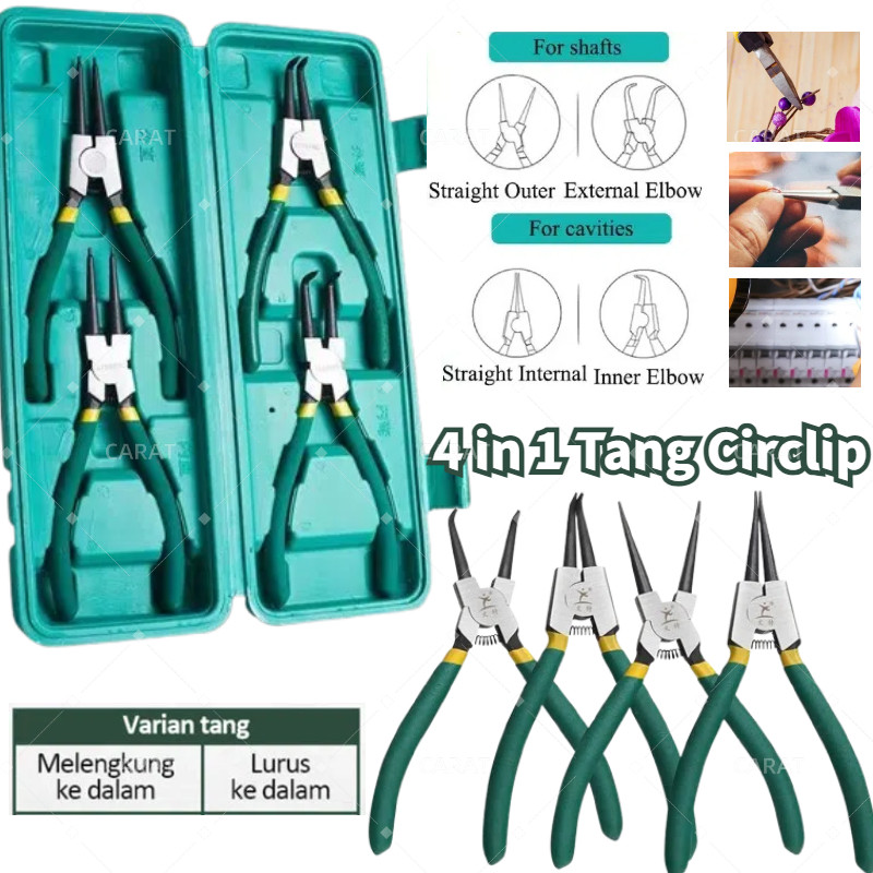 Jual CARAT 4 IN 1 Tang Circlip Tang Snap Ring Set 7 Inch Set Tang ...