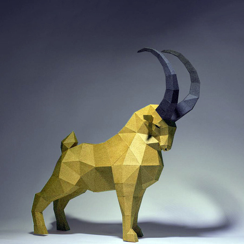 Jual 64cm Goat Paper Model Home Decor Room Floor Ornament Desk ...