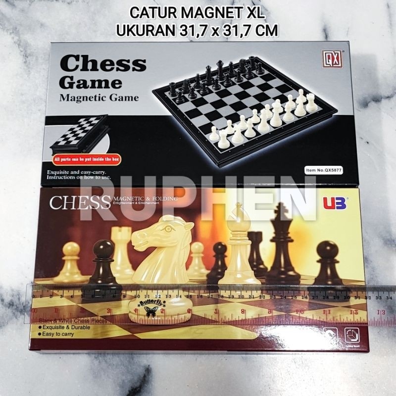 Jual AH27M Catur Magnet XL Chess Board Game Jumbo 31,7 x 31,7 cm ...