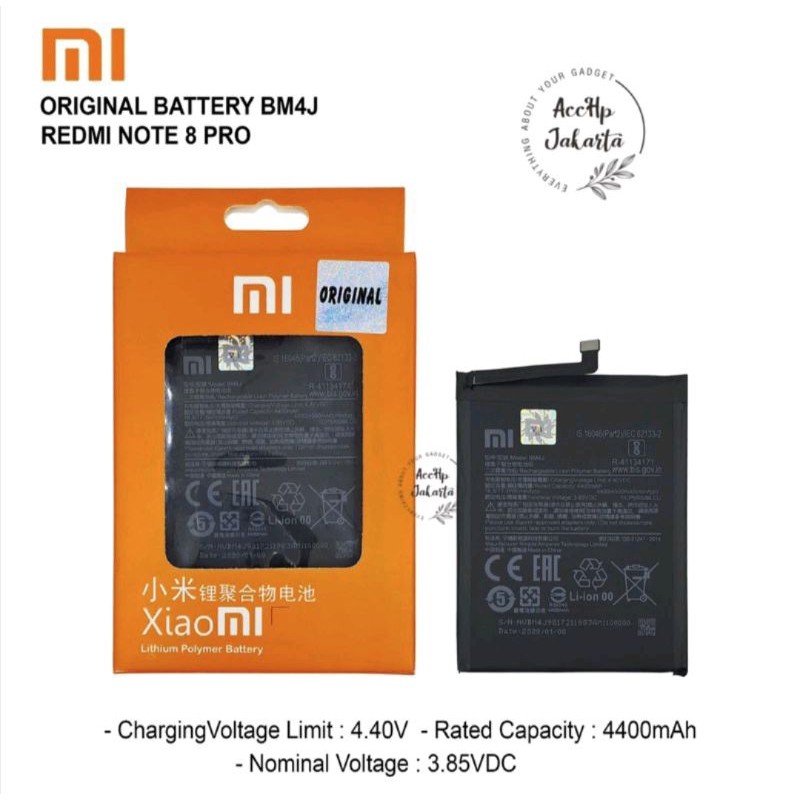 Jual Baterai Xiaomi Redmi Note 8 Pro BM 4J / Xiaomi Note8 pro BM4J ...