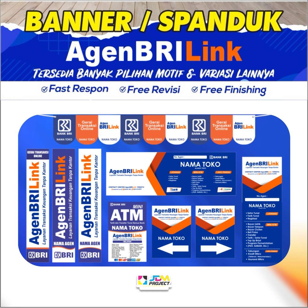 Jual JDM Project - Paket Banner / Spanduk Agen BRILink (Langsung Jadi ...