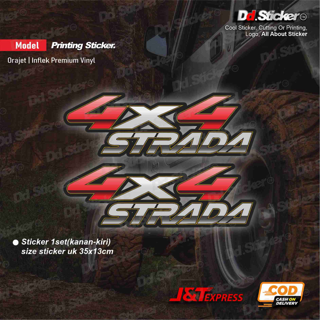 Jual Sticker Strada Triton 4x4 1set (kanan-kiri) | Shopee Indonesia