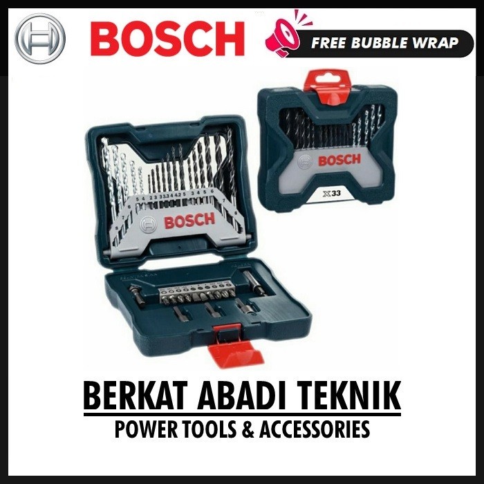 Jual BOSCH Mata Bor Obeng 33 Pcs Set X-LINE XLINE Screwdriver Drill ...