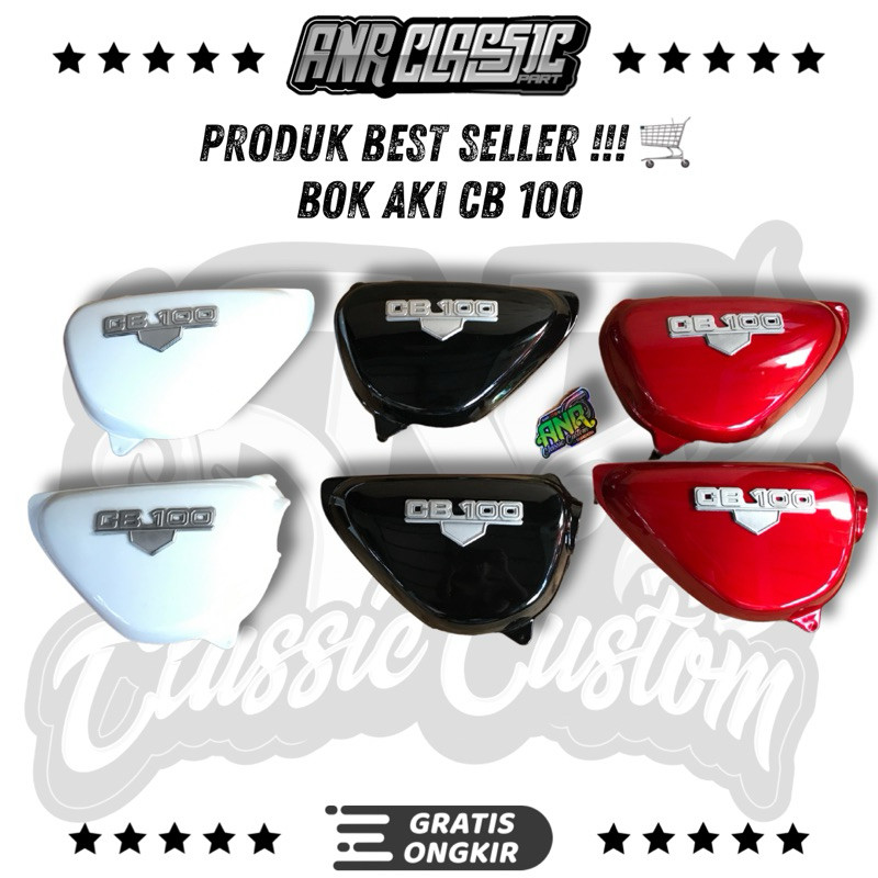 Jual Cover aki Bok aki tepong aki honda CB 100 CB100 Merah Putih Hitam | Shopee Indonesia