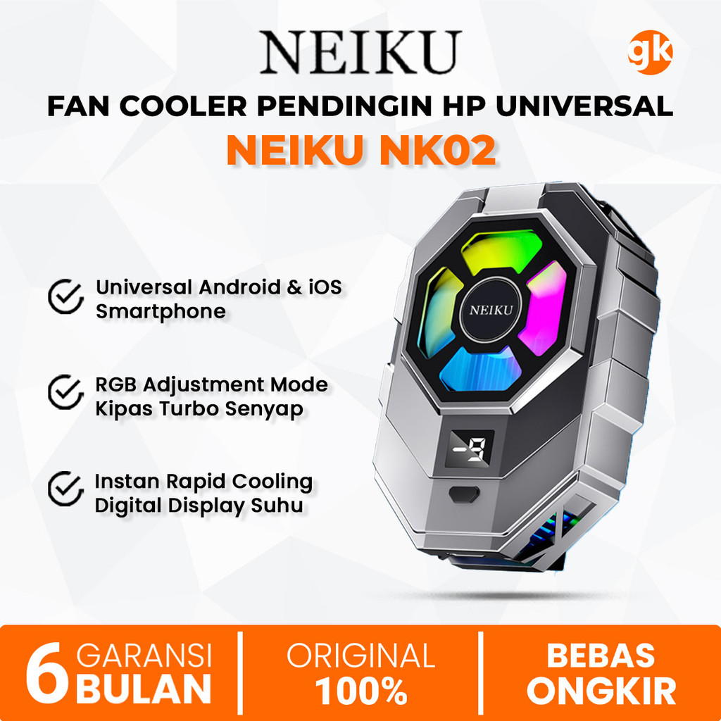 Jual NEIKU NK02 Cooling Fan Cooler Semiconductor RGB LED Display Indicator Suhu Turbo Super ...