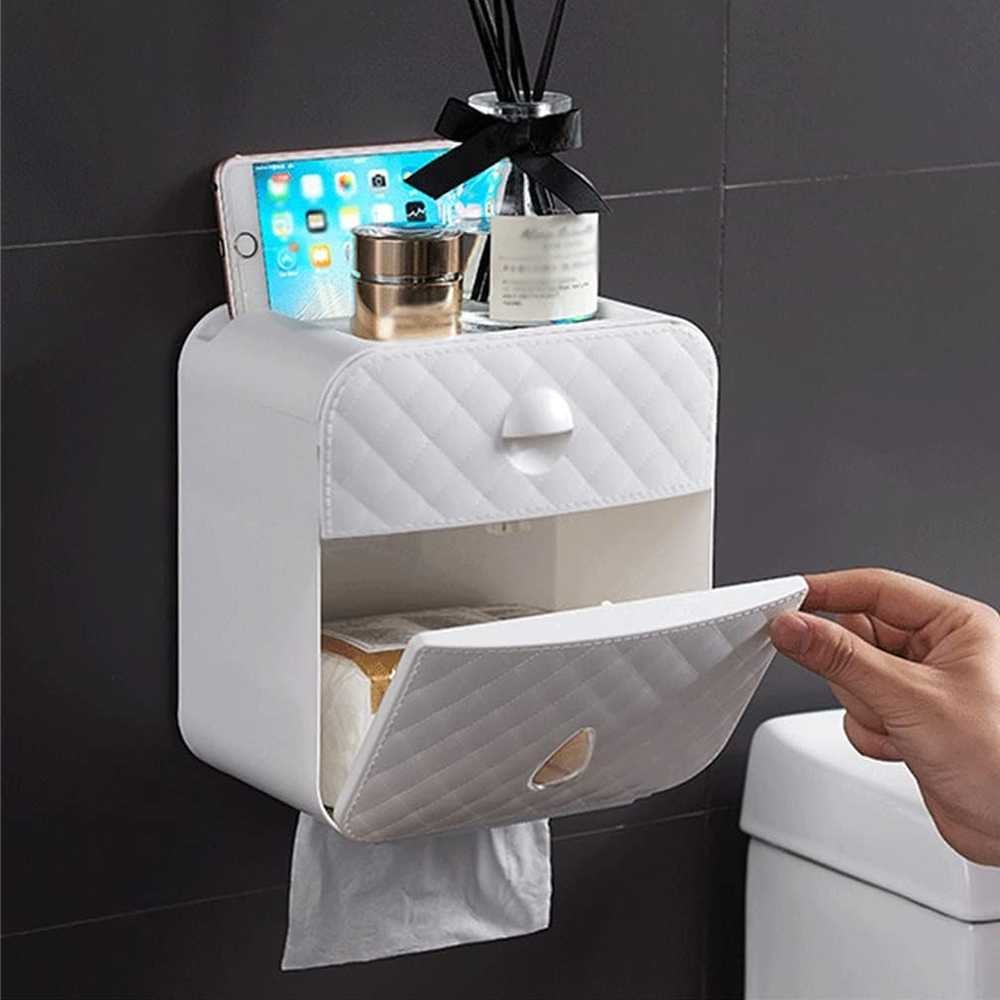 Jual ONEUP Kotak Tisu Storage Toilet Paper Dispenser Double Layer ...