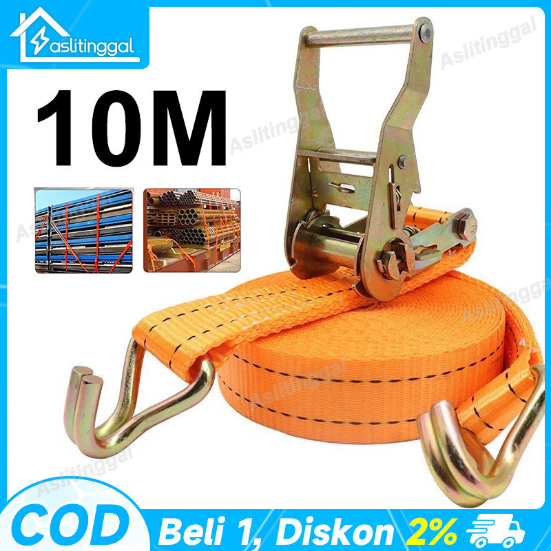 Jual 4-10M Tali Kecepatan Ratchet Tie Down 10 TON /Cargo Lashing Belt ...