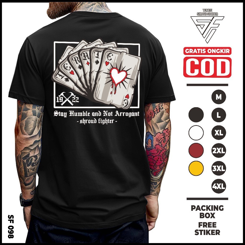 Jual Kaos Baju Psht Kartu Sh Terate Terbaru Distro Putih Lawasan Shroud ...