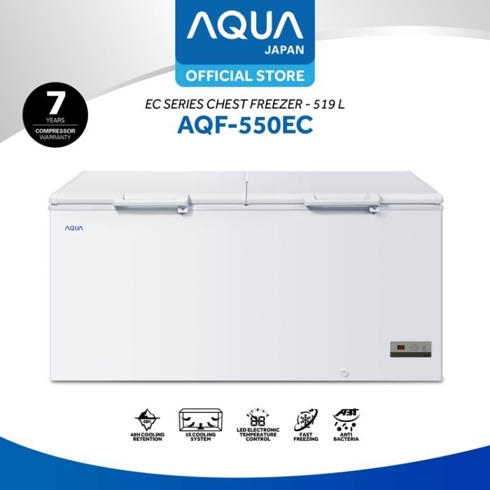 Jual FREEZER BOX AQUA AQF550EC CHEST FREEZER AQUA AQF 550EC 519L ...