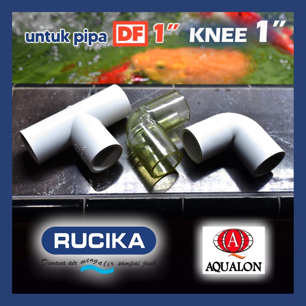 Jual Knee Keni 1" INCH Bening / Putih untuk pipa DF 1" akuarium kolam ...