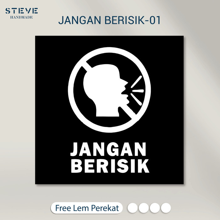 Jual Sign Board Jangan Berisik | Papan Tanda Jangan Berisik Label ...