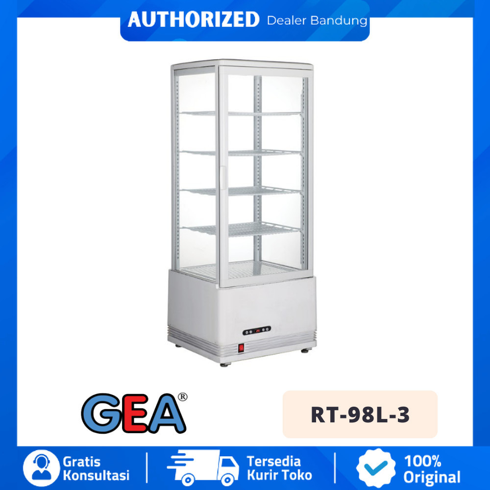 Jual GEA RT 98L 3 RT-98L-3 COLD SHOWCASE DISPLAY CHILLER 4 SISI KACA | Shopee Indonesia