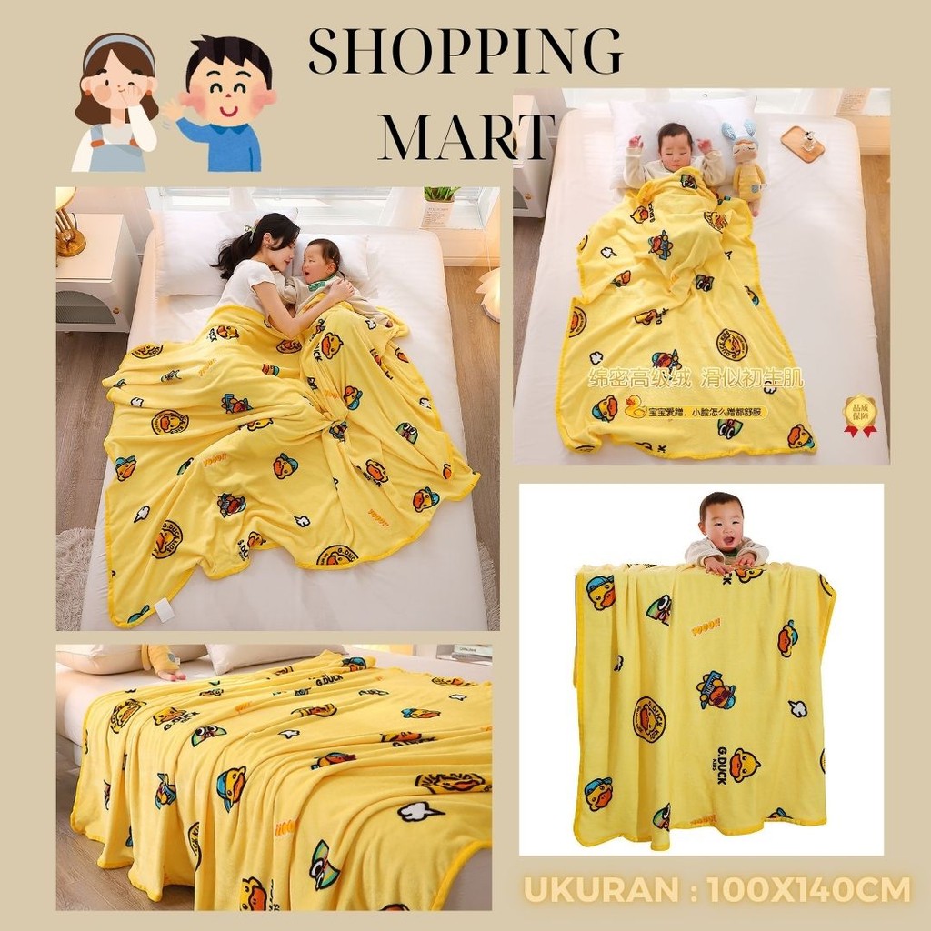 Jual Selimut anak design Sanrio karakter yellow duck lucu ukuran ...