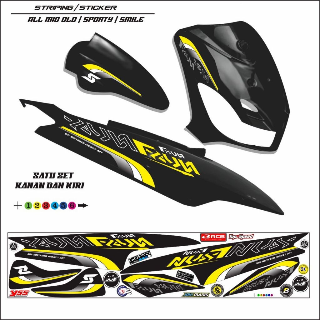 Jual VARIASI STIKER / STIKER STRIPING MOTIF TERLARI BARU VARIASI MOTOR ...