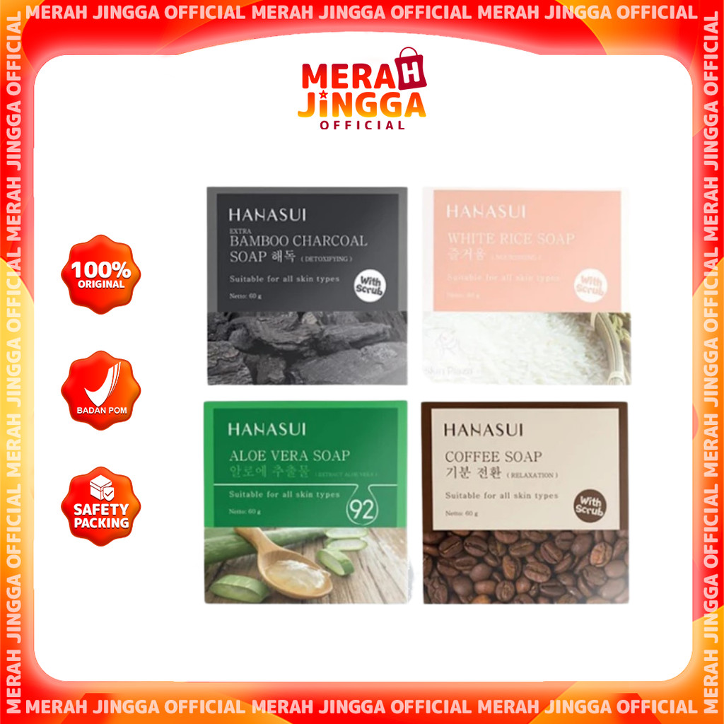 Jual Hanasui Bar Soap 60gr - Bamboo Charcoal - Coffee - White Rice ...
