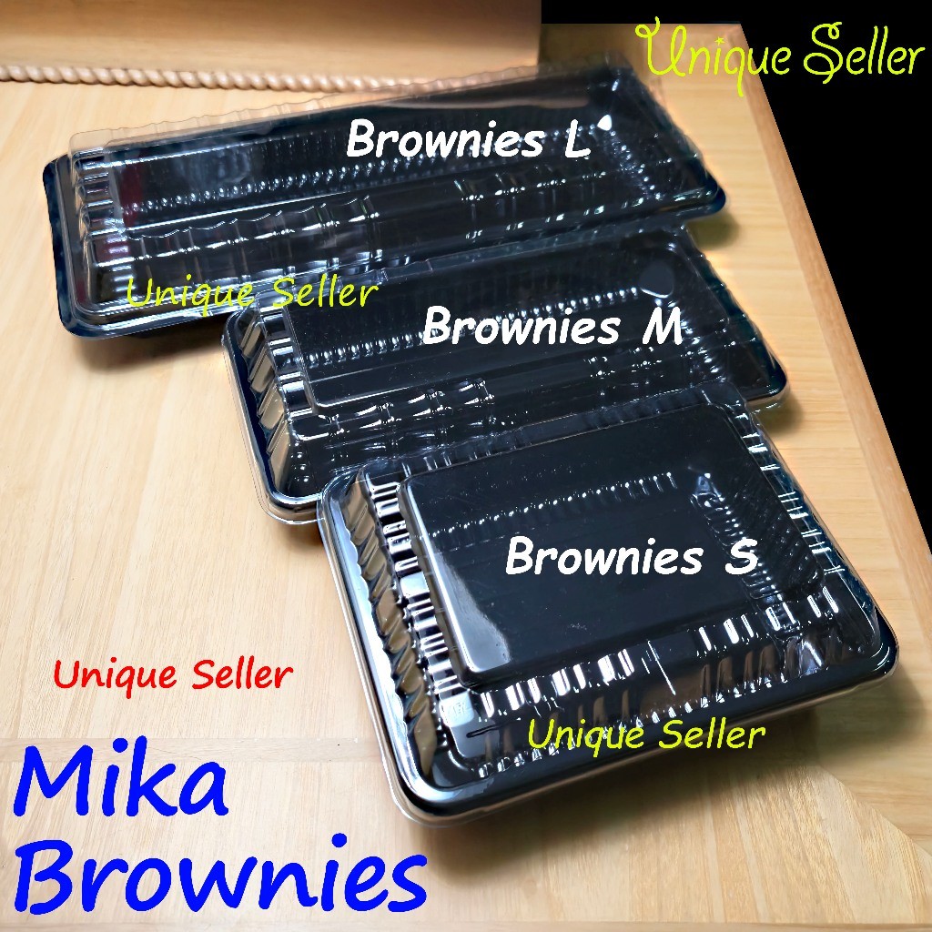 Jual [Isi25/50] Mika Brownies S M L Kecil Sedang Besar LUX / Tray Mika Brownies Kecil Small S ...