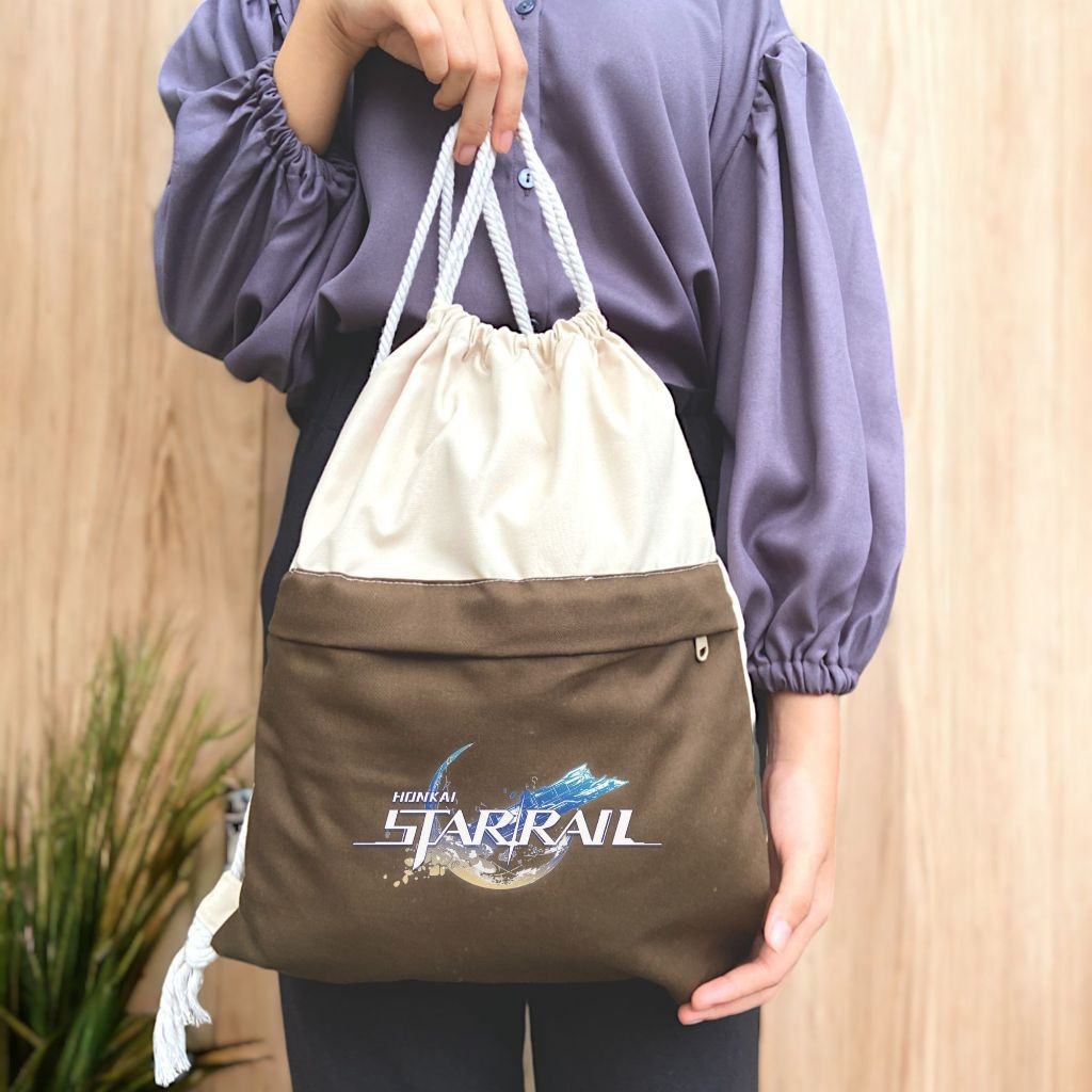 Jual Pinkstone Naomi Stringbag Saku Motif Honkai Logo Tas Ransel Serut Pocket Sekolah Honkai ...