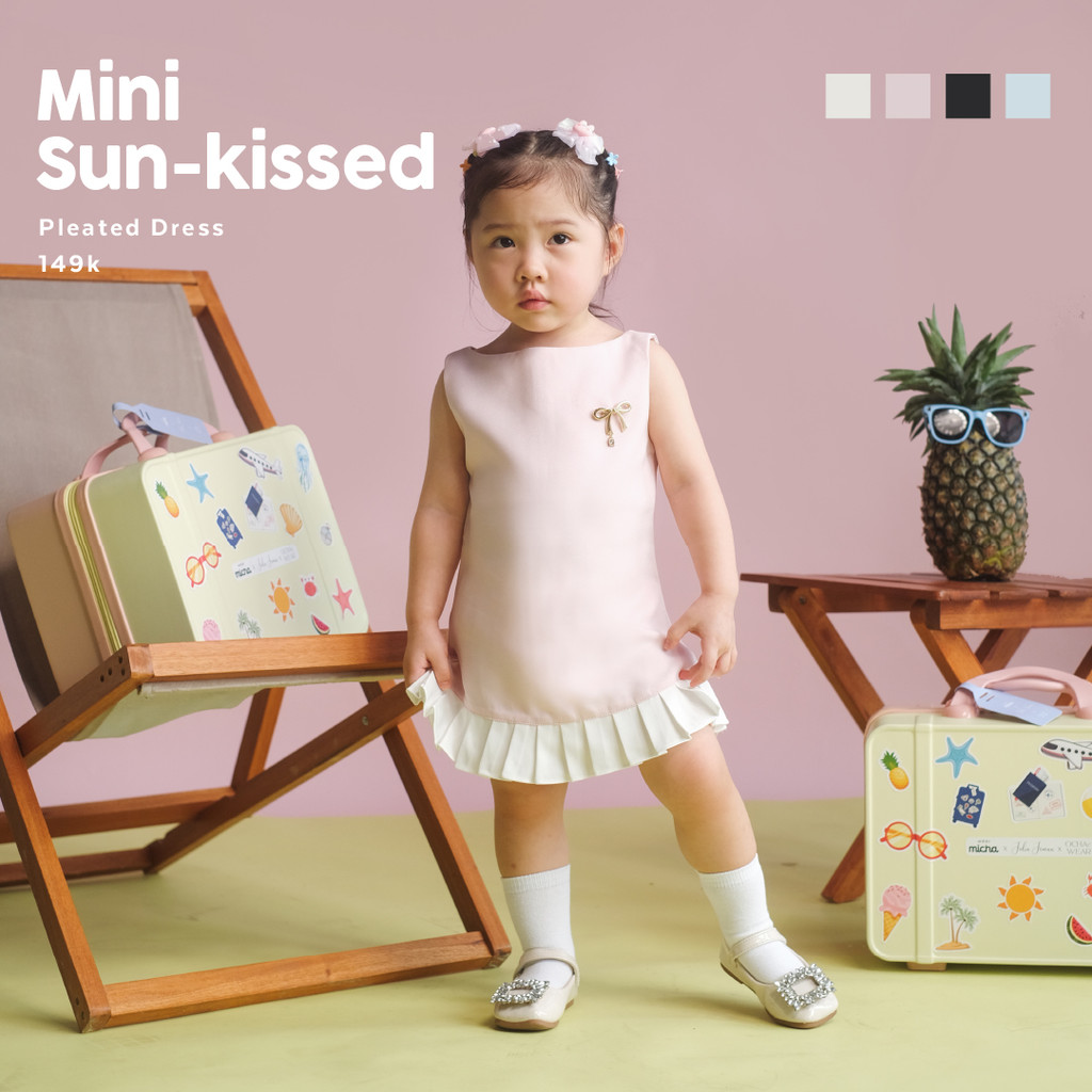 Jual Mini Sun-kissed Pleated Dress -- Wear Micha X Julia Joman X Ocha ...