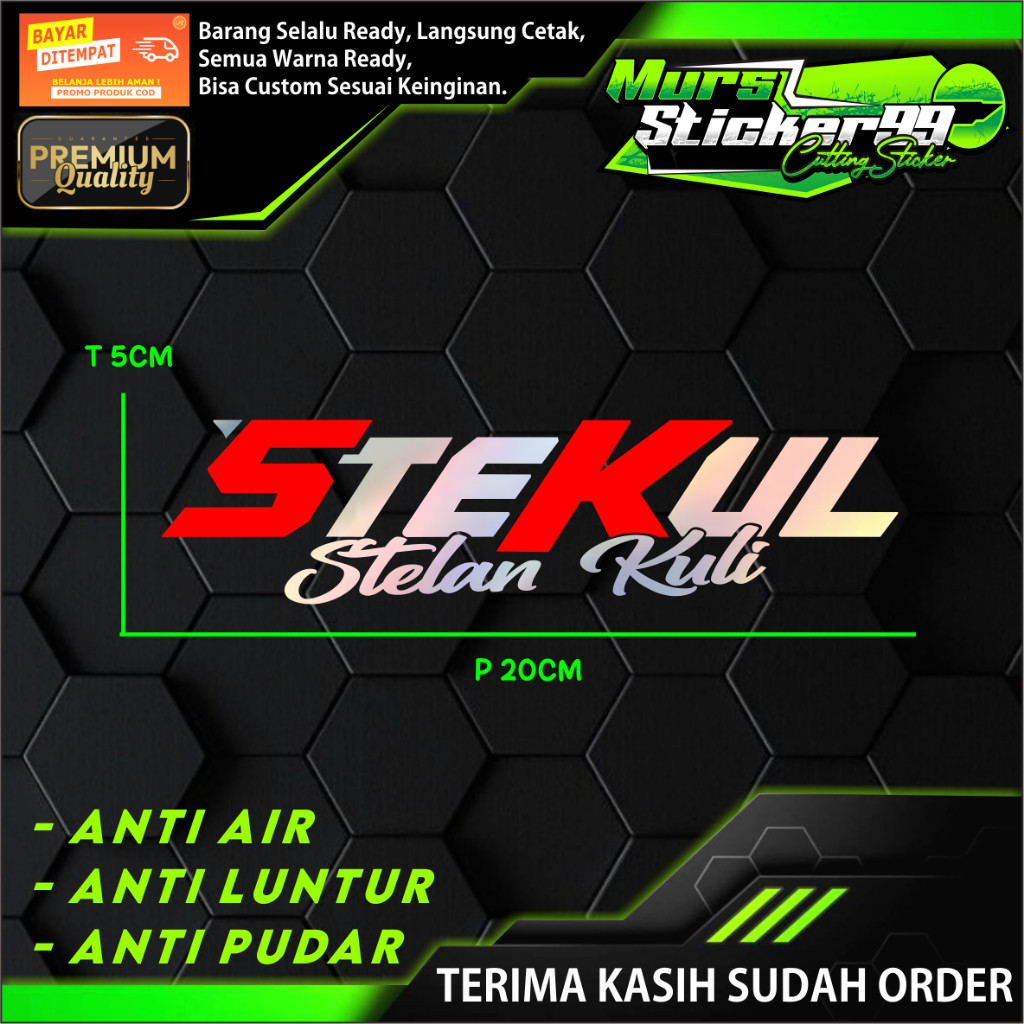 Jual Sticker STELKUL STELAN KULI 2warna 1pcs Cutting Sticker | Shopee ...
