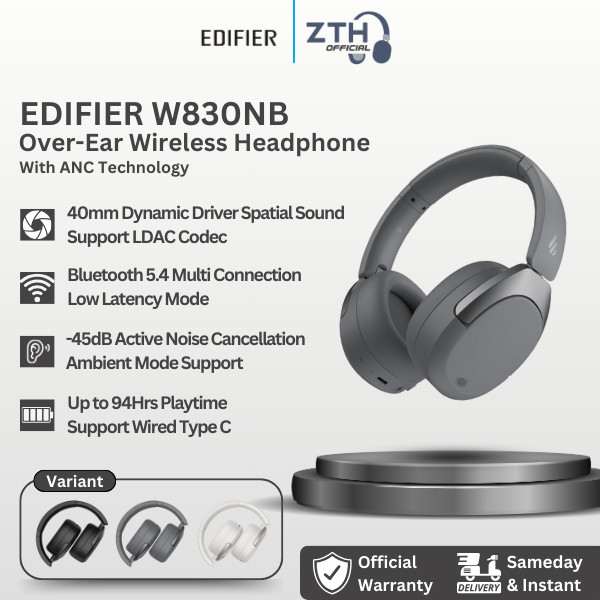 Jual EDIFIER W830NB Hi-Res Audio Wireless Over Ear Headphones Active Noise Cancelling ANC LDAC ...