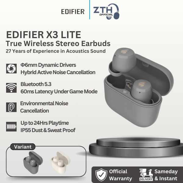 Jual EDIFIER X3 LITE True Wireless Stereo Earbuds IP55 Dust Sweet Proof ...