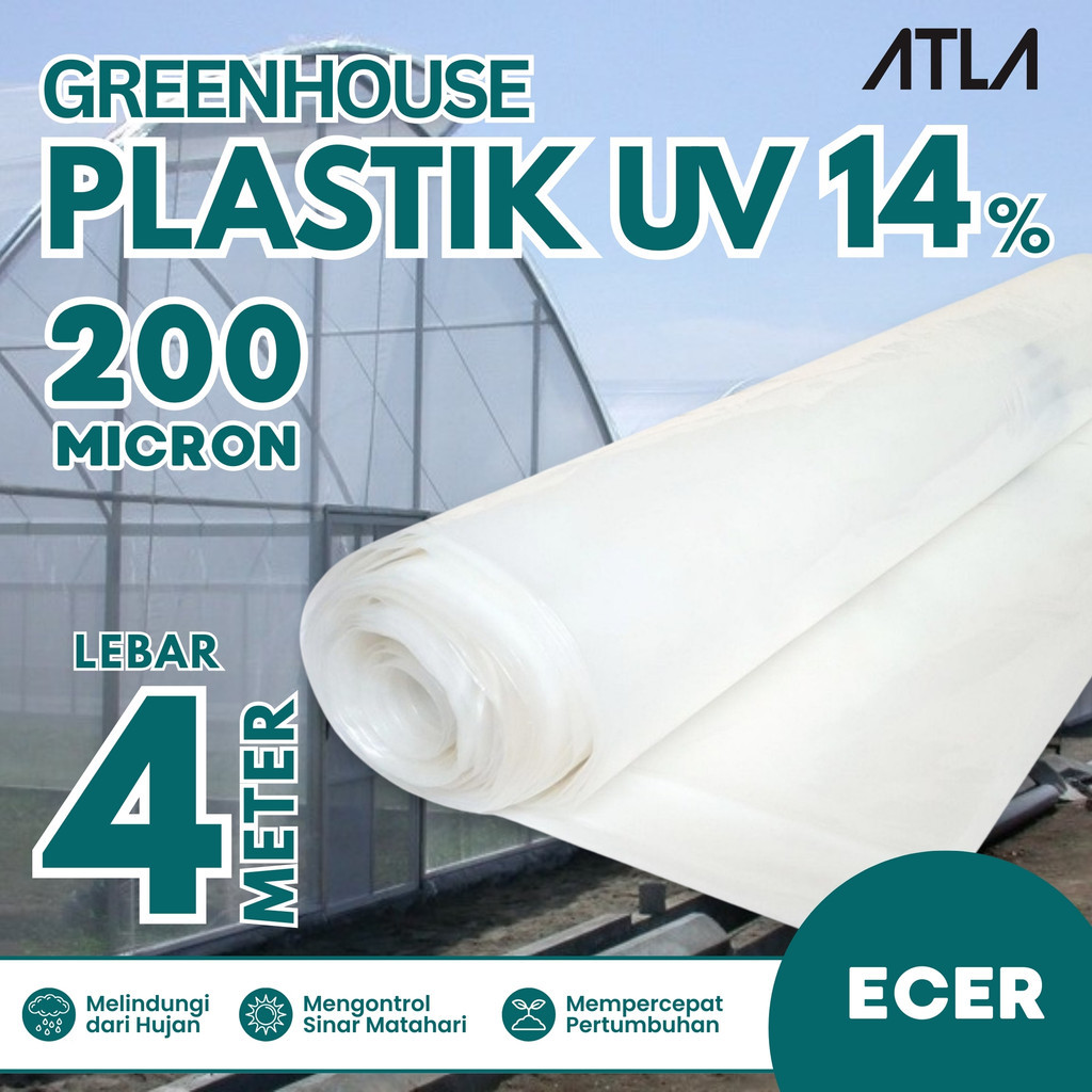 Jual Plastik UV 4 Meter 200 Micron Bening Greenhouse Film Transparan ...