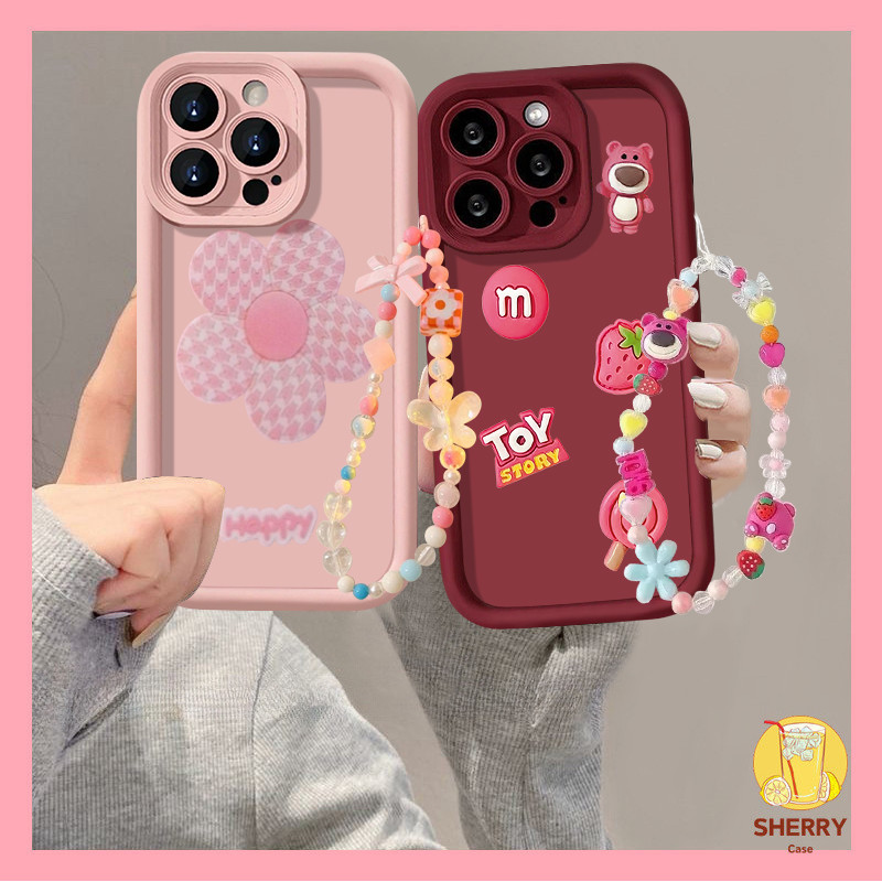 Jual Boneka Bunga Merah Muda Mawar Merah Beruang Stroberi Lotso Gelang ...