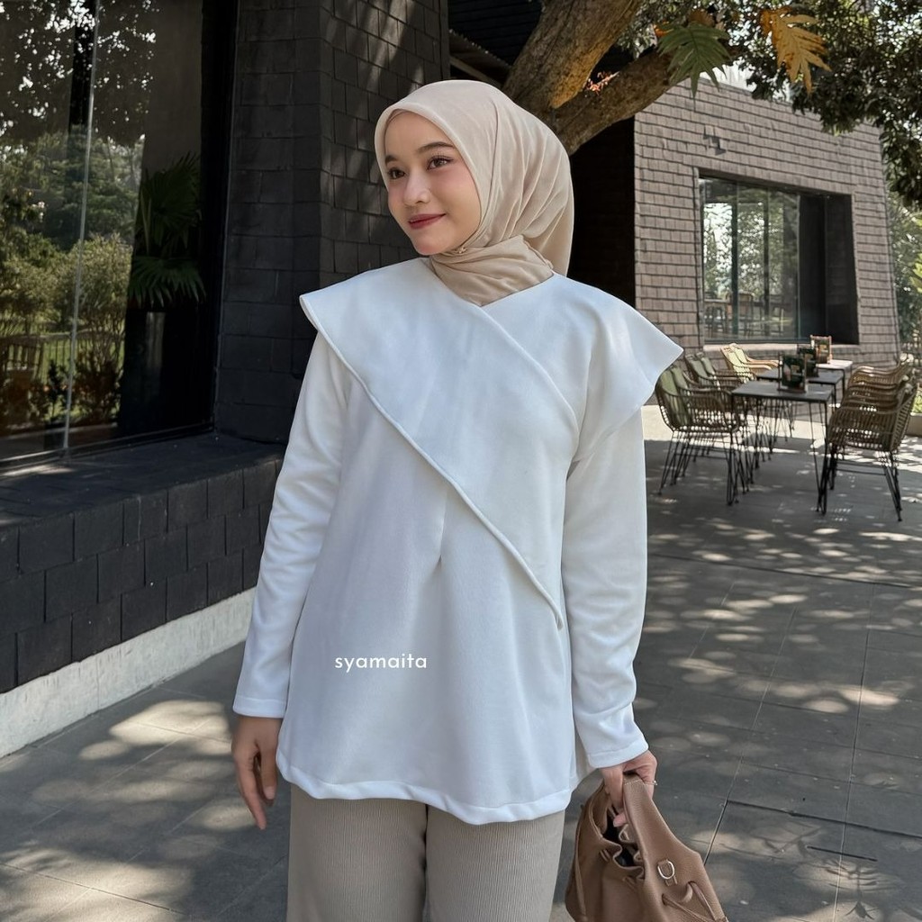 Jual Syamaita original Eleya Blouse Knit import premium | Shopee Indonesia