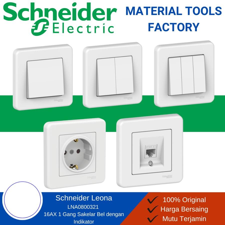 Jual Schneider LEONA Series Saklar Single Tunggal Saklar Seri Double ...