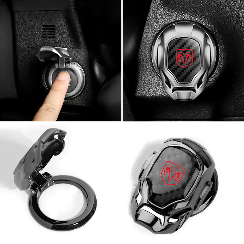 Jual Car One Button Start Protective Cover Ignition Device Sticker For ...