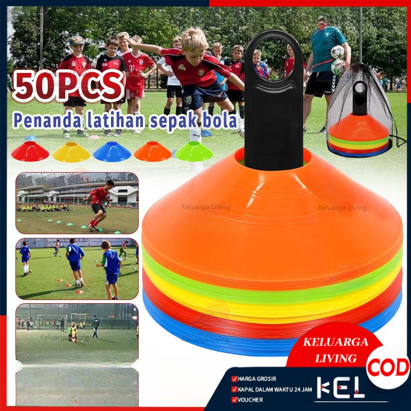 Jual 50pcs/Tas Cone Sepak Bola Mangkok Bola Training Latihan Atlet ...