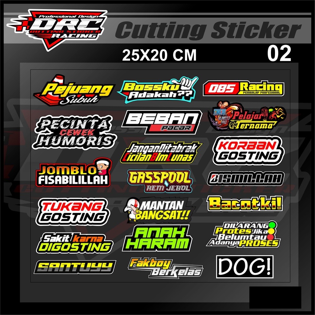 Jual Sticker Pack Kata Kata - Sticker Viral Kata Kata Hologram Vinyl ...
