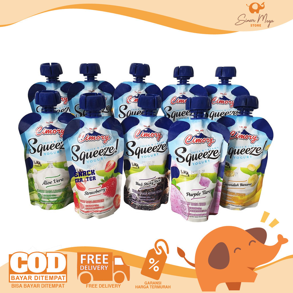 Jual Cimory Yogurt Squeeze 120g | Yogurt Blueberry, Brown Sugar, Mango ...