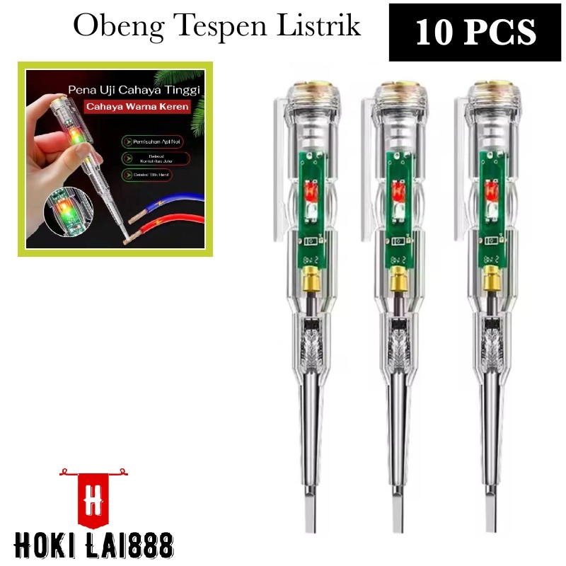 Jual HKL - 10 PCS Tespen Dual LED Obeng Tester Listrik Dengan Lampu ...